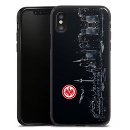 DeinDesign iPhone X Handy Silikon H&uuml;lle Case schwarz Handyh&uuml;lle Skyline Eintracht Frankfurt Sge