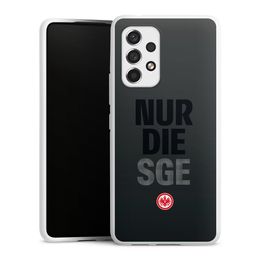 DeinDesign Galaxy A53 5G Handy Silikon H&uuml;lle Case wei&szlig; Handyh&uuml;lle Sge Eintracht Frankfurt Official Licensed Product Silikon Case
