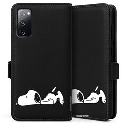DeinDesign Galaxy S20 Handy Klapph&uuml;lle Handyh&uuml;lle aus Kunst Leder schwarz Flip Case Snoopy Official Licensed Product Peanuts Sideflip mit Lasche