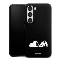 DeinDesign Galaxy S23 Handy Silikon H&uuml;lle Case schwarz Handyh&uuml;lle Official Licensed Product Snoopy Peanuts