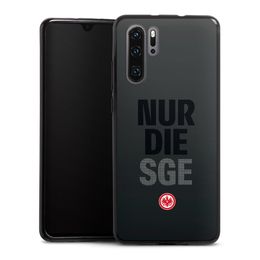 DeinDesign Huawei P30 Pro Handy Silikon H&uuml;lle Case schwarz Handyh&uuml;lle Eintracht Frankfurt Sge Official Licensed Product