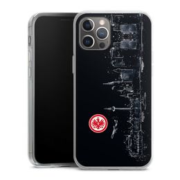 DeinDesign iPhone 12 Pro Max Handy Silikon H&uuml;lle Case transparent Handyh&uuml;lle Skyline Sge Eintracht Frankfurt Silikon Case