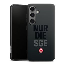 DeinDesign Galaxy S25 Handy Premium Silikon H&uuml;lle Handyh&uuml;lle schwarz Case Official Licensed Product Sge Eintracht Frankfurt Silikon Premium Case