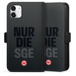 DeinDesign iPhone 11 Handy Klapph&uuml;lle Handyh&uuml;lle aus Kunst Leder schwarz Flip Case Eintracht Frankfurt Sge Official Licensed Product Sideflip mit Lasche