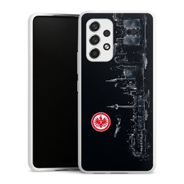 DeinDesign Galaxy A53 5G Handy Silikon H&uuml;lle Case wei&szlig; Handyh&uuml;lle Skyline Sge Eintracht Frankfurt Silikon Case