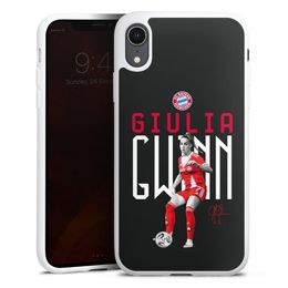 DeinDesign iPhone Xr Handy Silikon H&uuml;lle Case wei&szlig; Handyh&uuml;lle Fc Bayern M&uuml;nchen Official Licensed Product Giulia Gwinn Silikon Case