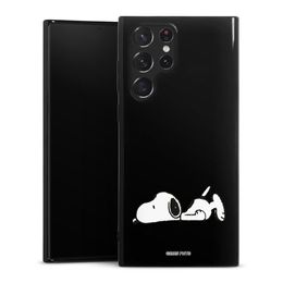 DeinDesign Galaxy S22 Ultra Handy Silikon H&uuml;lle Case schwarz Handyh&uuml;lle Official Licensed Product Snoopy Peanuts