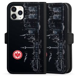 DeinDesign iPhone 11 Pro Handy Klapph&uuml;lle Handyh&uuml;lle aus Kunst Leder schwarz Flip Case Skyline Eintracht Frankfurt Sge Sideflip mit Lasche