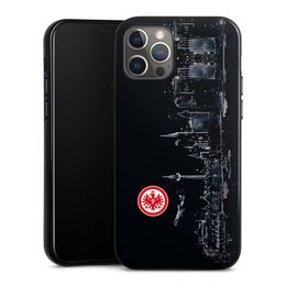 DeinDesign iPhone 12 Pro Handy Silikon H&uuml;lle Case schwarz Handyh&uuml;lle Skyline Sge Eintracht Frankfurt