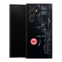DeinDesign Galaxy S22 Ultra Handy Silikon H&uuml;lle Case schwarz Handyh&uuml;lle Skyline Eintracht Frankfurt Sge
