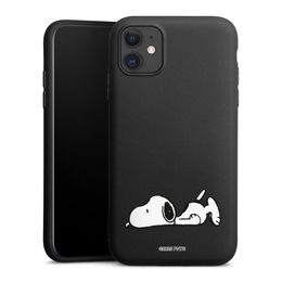 DeinDesign iPhone 11 Handy Premium Silikon H&uuml;lle Handyh&uuml;lle schwarz Case Official Licensed Product Snoopy Peanuts Silikon Premium Case