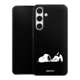 DeinDesign Galaxy S24 Handy Slim Case extra d&uuml;nn Silikon Handyh&uuml;lle schwarz H&uuml;lle Official Licensed Product Snoopy Peanuts Silikon Slim Case