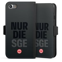 DeinDesign iPhone 8 Handy Klapph&uuml;lle Handyh&uuml;lle aus Kunst Leder schwarz Flip Case Eintracht Frankfurt Sge Official Licensed Product Sideflip mit Lasche