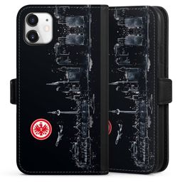DeinDesign iPhone 11 Handy Klapph&uuml;lle Handyh&uuml;lle aus Kunst Leder schwarz Flip Case Skyline Eintracht Frankfurt Sge Sideflip mit Lasche
