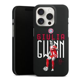 DeinDesign iPhone 15 Pro Handy Premium Case Smartphone Handyh&uuml;lle Schutzh&uuml;lle matt Fc Bayern M&uuml;nchen Official Licensed Product Giulia Gwinn Premium Case