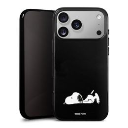 DeinDesign iPhone 17 Pro Max Handy Silikon H&uuml;lle Case schwarz Handyh&uuml;lle Official Licensed Product Snoopy Peanuts