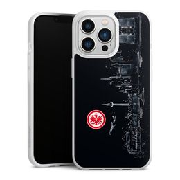 DeinDesign iPhone 13 Pro Handy Silikon H&uuml;lle Case wei&szlig; Handyh&uuml;lle Skyline Eintracht Frankfurt Sge Silikon Case