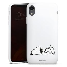 DeinDesign iPhone Xr Handy Silikon H&uuml;lle Case wei&szlig; Handyh&uuml;lle Official Licensed Product Snoopy Peanuts Silikon Case