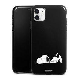 DeinDesign iPhone 11 Handy Silikon H&uuml;lle Case schwarz Handyh&uuml;lle Snoopy Official Licensed Product Peanuts