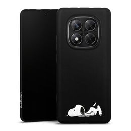 DeinDesign Xiaomi Redmi Note 14 Pro 5G Handy Premium Silikon H&uuml;lle Handyh&uuml;lle schwarz Case Official Licensed Product Snoopy Peanuts Silikon Premium Case