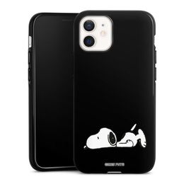 DeinDesign iPhone 12 mini Handy Silikon H&uuml;lle Case schwarz Handyh&uuml;lle Official Licensed Product Snoopy Peanuts