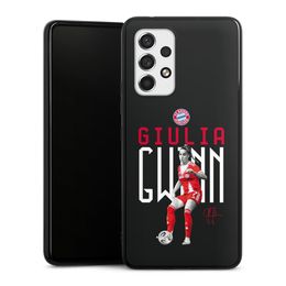 DeinDesign Galaxy A53 5G Handy Silikon H&uuml;lle Case schwarz Handyh&uuml;lle Fc Bayern M&uuml;nchen Giulia Gwinn Official Licensed Product