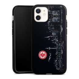 DeinDesign iPhone 12 mini Handy Silikon H&uuml;lle Case schwarz Handyh&uuml;lle Skyline Eintracht Frankfurt Sge