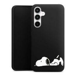 DeinDesign Galaxy A35 5G Handy Premium Silikon H&uuml;lle Handyh&uuml;lle schwarz Case Official Licensed Product Snoopy Peanuts Silikon Premium Case