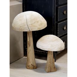Chic Antique Pilz Aufsteller, f&uuml;r Herbst & Weihnachtsdeko H40/&Oslash;30 cm natur skandinavische Deko Online Shop