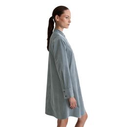Marc O'Polo MARC O'POLO Damen Hemdblusenkleid "aus Organic Cotton Stretch"slate blau, Gr. 36, unifarben, Obermaterial: 98% Baumwolle, 2% Elasthan, Kleider