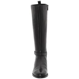 sheego Damen Weitschaftstiefel, Gr. 43, schwarz, Glattleder, Leder, Schuhe