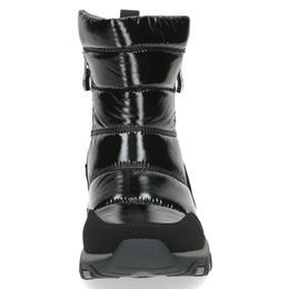 Caprice Damen Winterboots, Gr. 39, schwarz, Lederimitat, Textil, gl&auml;nzend, unifarben, Schuhe, Keilabsatz, Snowboots, Stiefelette, Outdoorschuh in