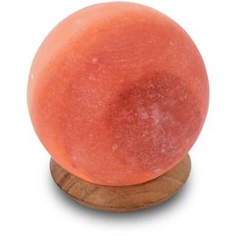 Salzkristall-Tischlampe "USB-Ball", H: 8cm, 1 Stk., orange, Himalaya Salt Dreams, Leuchten, Handgefertigt aus Salzkristall - jeder Stein ein Unikat