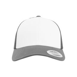 Flexfit Damen Flex Cap "Flexfit Unisex Retro Trucker Colored Front"schwarzgrau, wei&szlig;, schwarzgrau, 60% Baumwolle, 40% Polyester, Caps