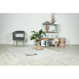 Teppich Kayoom, B:160cm H:11mm L:230cm, beige, Polypropylen, Wohnzimmer, Teppiche, "Stage 125", weicher Kurzflor, Hoch Tief Struktur, Wohnzimmer