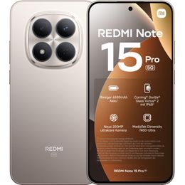 Xiaomi Smartphone "Redmi Note 15 Pro 5G 8+256", 256 GBtitanium, Mobiltelefone
