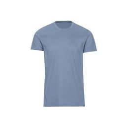TRIGEMA Damen T-Shirt "TRIGEMA Slim Fit T-Shirt aus DELUXE Baumwolle", blau, Basic, Gr. M, 100% Baumwolle, Shirts