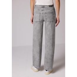 Loose-fit-Jeans Street One, Damen, Gr. 31, L&auml;nge 32, grau random washed, Jeans, 87% Baumwolle, 10% Polyester, 3% Elasthan, unifarben, lang, Jeans, High Waist