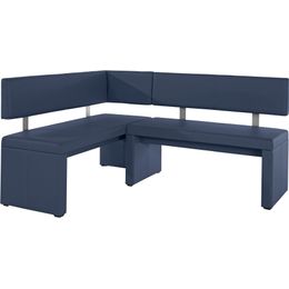 Eckbank OTTO HOME, B:170cm H:90cm T:140cm, blau, Holzwerkstoff, Massivholz, Esszimmer, Sitzb&auml;nke, "Charissa", in 3 Gr&ouml;&szlig;en, verschiedene Qualit&auml;ten