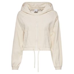 Karl Kani Damen Sweatjacke "Karl Kani Damen"cream, Gr. XS, unifarben, 100% Baumwolle, Sweatjacken