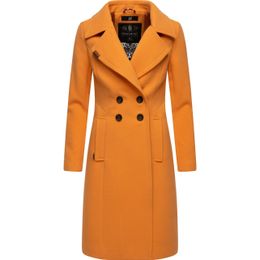 Navahoo Damen Wintermantel "Wooly", orange, Gr. XXXL, Obermaterial: 90% Acryl, 8% Viskose, 2% Elasthan. Innenfutter: 100% Polyester. &Auml;rmelfutter: