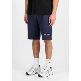Shorts Alpha Industries "Label Jogger Short", Herren, Gr. L, Normalgr&ouml;&szlig;en, ultra navy, Obermaterial: 80% Baumwolle, 20% Polyester, Hosen Shorts