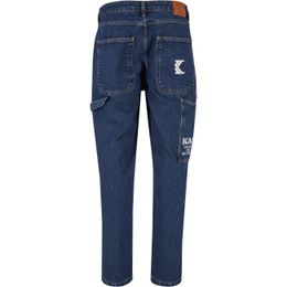 Karl Kani Herren Bequeme Jeans "Karl Kani Herren KK Retro Tapered Workwear Denim"rinse blau, Gr. 32, unifarben, 100% Baumwolle, Jeans