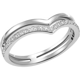 Firetti Damen Fingerring "Schmuck Geschenk Silber 925 Silberring Ring Spitze", 58, Silber 925 (Sterlingsilber), 3,5mm, silber, Silber 925