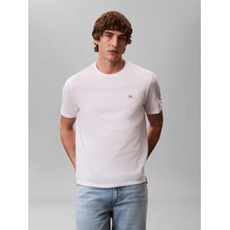 Herren T-Shirt "SS BADGE TEE 2 PACK"maritime navy, hellwei&szlig;, Gr. XXL, Calvin Klein Jeans, unifarben, Single Jersey, Obermaterial: 100% Baumwolle,