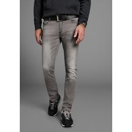Bruno Banani Herren Straight-Jeans "Hutch", grau, Gr. 30, unifarben, Denim/Jeans, Obermaterial: 98% Baumwolle, 2% Elasthan, Jeans, gerade