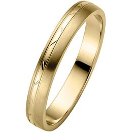 Firetti Damen Trauring "Schmuck Geschenk Gold 375 Hochzeit Ehering "LIEBE"", 60, ohne Brillanten, Gelbgold 375, 3,5mm, gold, Gelbgold 375,