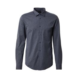 BOSS Button Up Shirt 'P-Roan' male size M Blue / Night blue / Anthracite