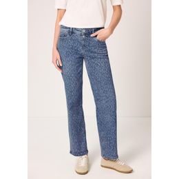 Straight-Jeans Street One, Damen, Gr. 26, L&auml;nge 28, mid blau leo laser, Jeans, 82% Baumwolle, 16% Polyester, 2% Elasthan, kn&ouml;chelfrei, Jeans Straight-Jeans, Middle Waist