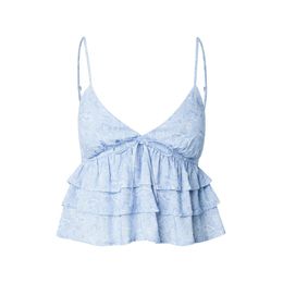 Hollister Top Damen Gr&ouml;&szlig;e M taubenblau / hellblau